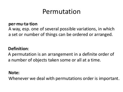 permutation and combination