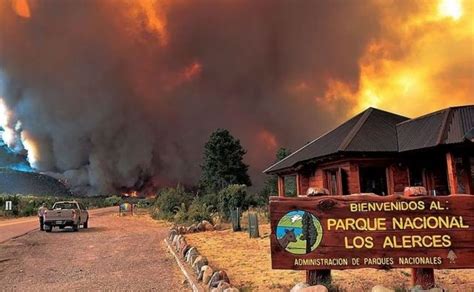 Avanza el incendio en el Parque Nacional Los Alerces ya arrasó 580