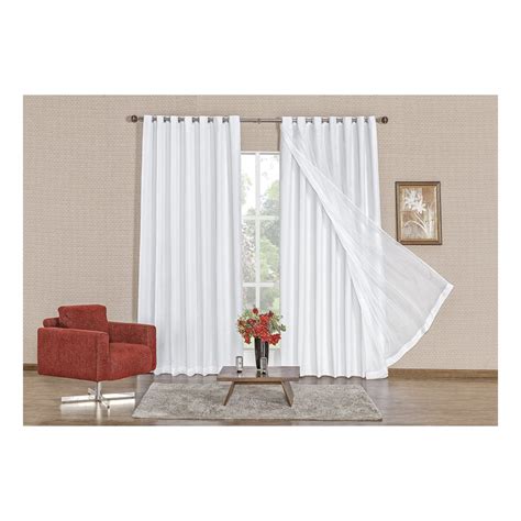 Cortina Blackout Blecaute Voil Liso 2 80LARGURA X 2 70ALTURA Para