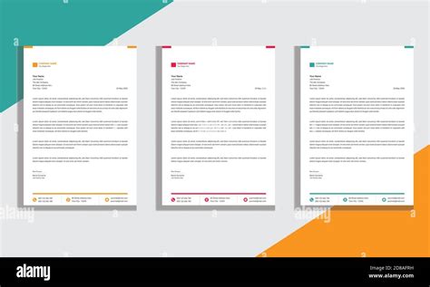 Professionelle Und Moderne Business Style Flache Briefkopf Design