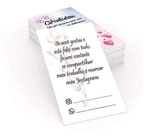 Cartão De Agradecimento Para Clientes Especiais 100un 8