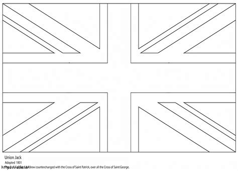 Bandera Del Reino Unido Para Colorear