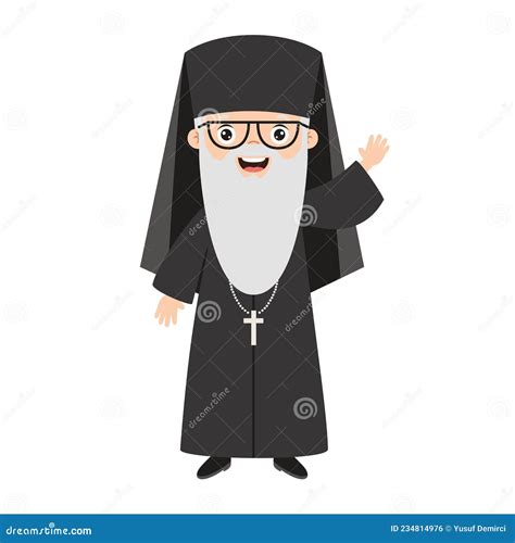 Cartoon Drawing Of A Priest Stock Vector Illustration Of Faith