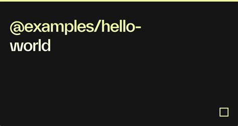 examples hello world codesandbox