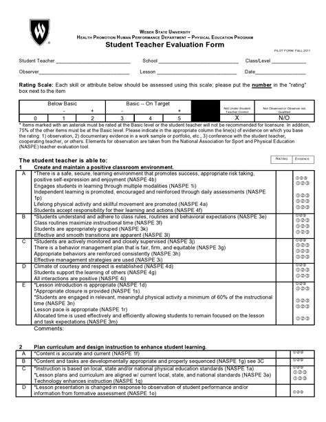 50 Printable Teacher Evaluation Forms Free ᐅ TemplateLab