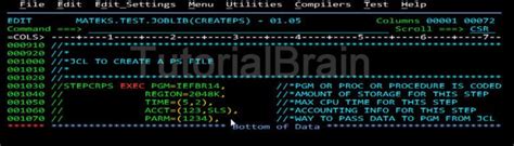 jcl exec statement syntax and parameter — tutorialbrain
