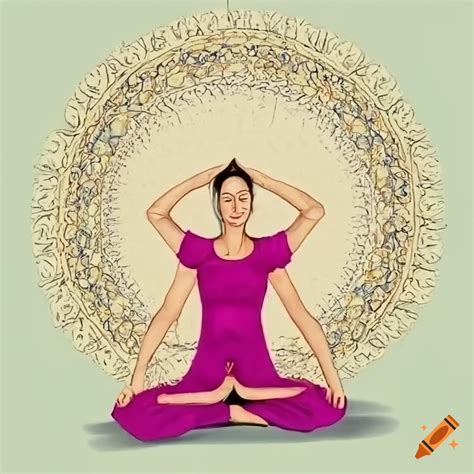 Poster Celebrating International Yoga Day With Yoga Poses And Sanskrit