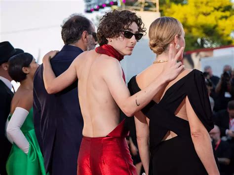 Timothee Chalamet Goes Backless For Bones And All Premiere At Venice