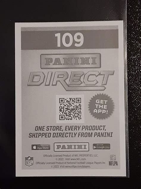 2022 Panini NFL Sticker Card Collection Silver Foil Sticker 109 Zach