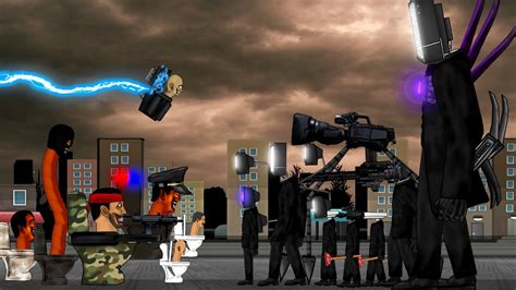 Skibidi Toilets Vs Titan Tv Man Super Tv Man Camera Man Animation