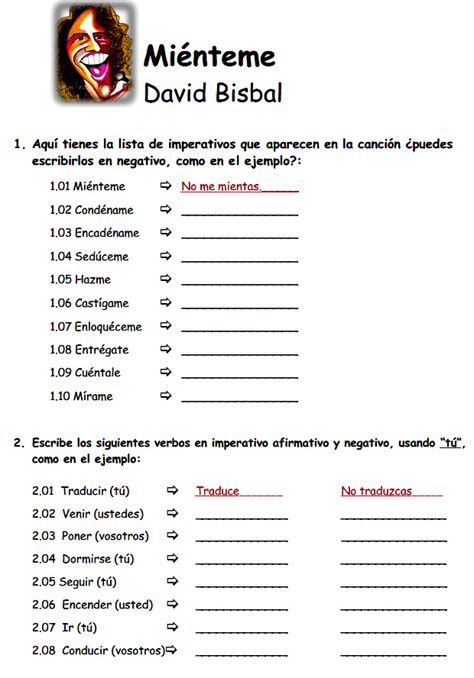 Modo Imperativo Afirmativo Y Negativo Web Ary Ele
