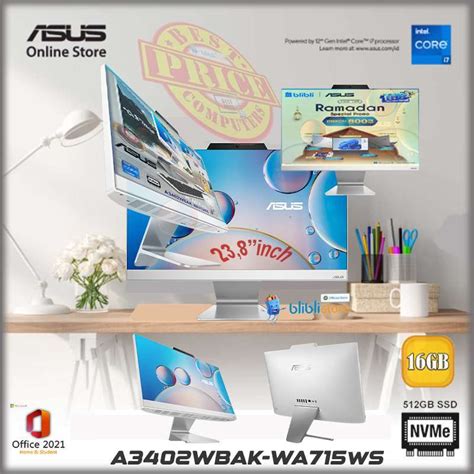 Jual Asus Pc Aio A Wbak Wa Ws I U Ram Gb Ssd Gb Win