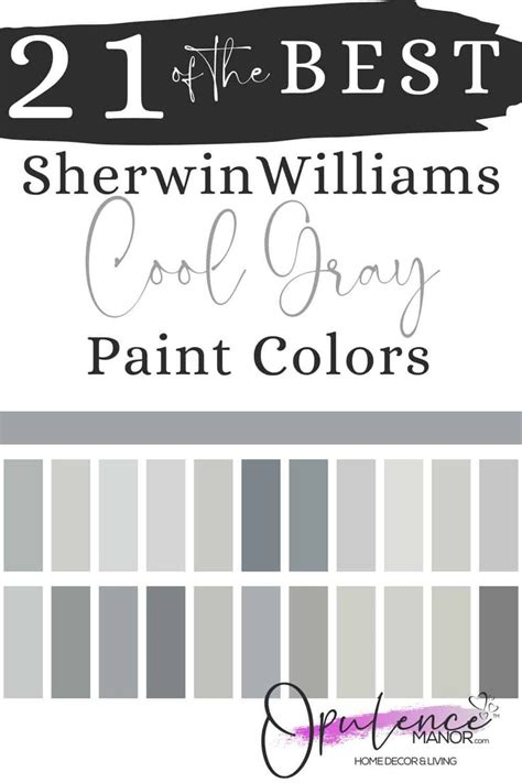 Here Are My Top 21 Picks From Sherwin Williams Cool Gray Paint Co