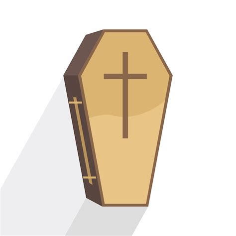 Uma Ilustra O De Um Caix O Uma Cruz No Topo Vetor Premium