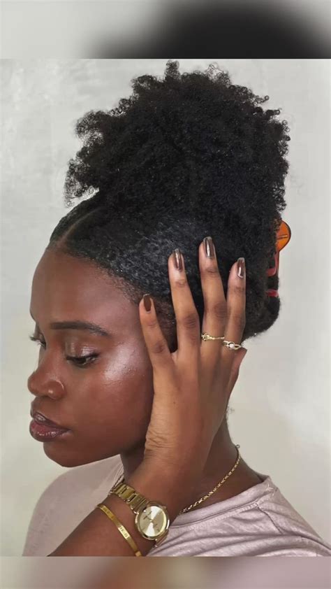 Claw Clip Tutorial On C Hair Natural Hairstyle For Black Women Short