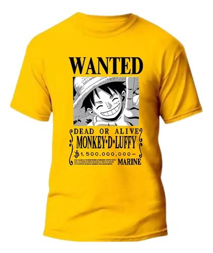 Camiseta One Piece Luffy Unissex 100 Algodão Anime Barata MercadoLivre