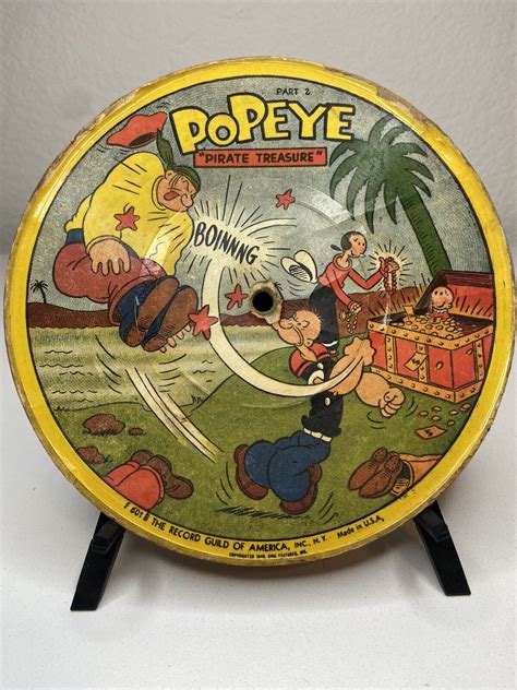 Popeye Pirate Treasure Record Picture Disc Olive Oyl Sweet Pea Vintage 7inch Ebay