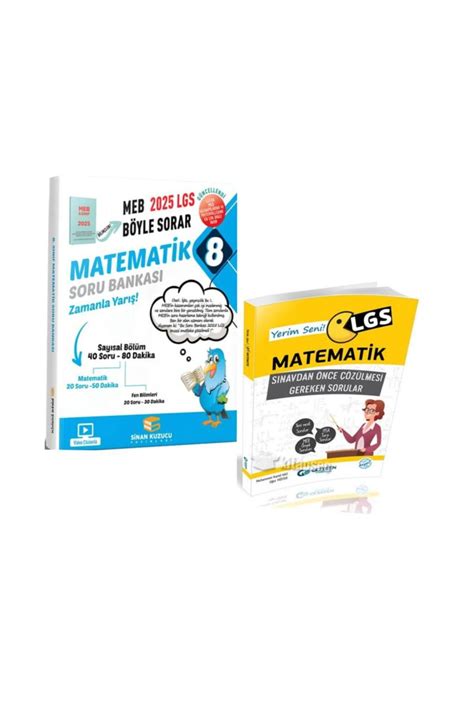 SİNAN KUZUCU YAYINLARI 2025 Matematik Soru Bankası Ve Lgs Yerim Seni