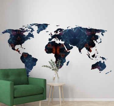 Vinilos Mapamundi Para Decorar Hechos A Medida Tenvinilo