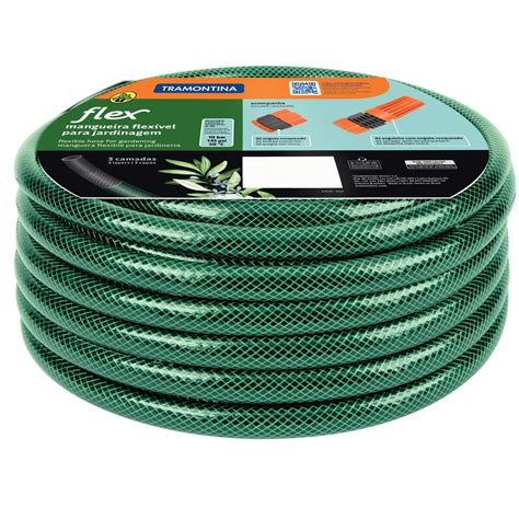 Mangueira Flex Tramontina Verde Em PVC 3 Camadas 20 M Engate