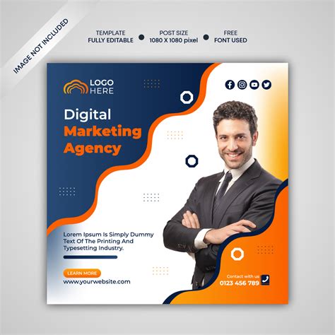 Creative Idea Digital Marketing Agency Social Media Post Template And