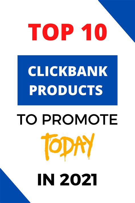 Top 10 ClickBank Products To Promote In 2021 Clickbank Promotion