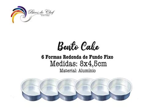 6 Formas Bento Cake Redonda De Fundo Fixo 8x4 5cm Parcelamento Sem Juros