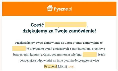 Potwierdzenie zamówienia Pomoc home pl