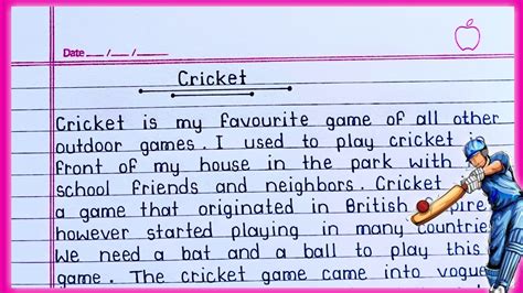 My Favourite Game Cricket Essay In English Essay On Cricket In