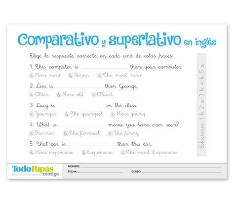 Em Geral Imagen De Fondo Lista De Comparativos Y Superlativos En