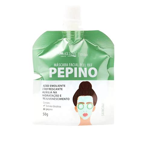 Máscara Facial de Limpeza Total Pepino Bisnaga 50g Max Love IDM