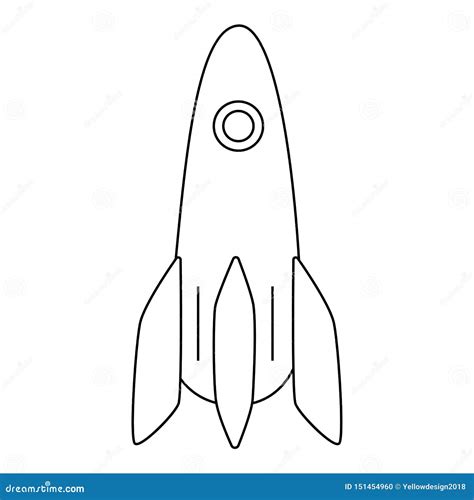 Icono Del Cohete Del Esquema S Mbolo De La Nave Espacial N De La
