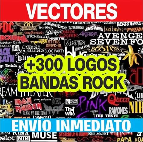 Pack Vectores Logos Bandas Rock Nacional E Internacional Imprimikits