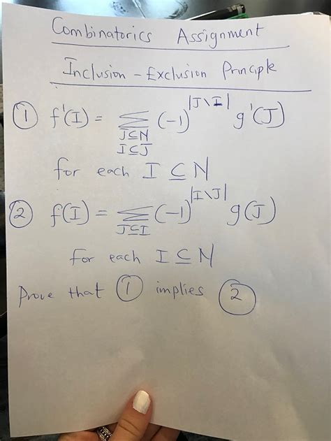 solved combinatorics assignment inclusion exclusion