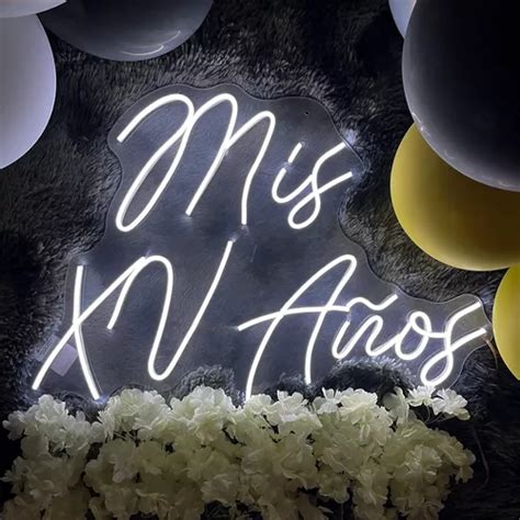 Letrero Led Ne N Mis Xv A Os Fiesta