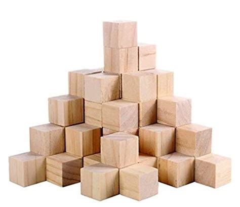 T One Woods Wooden Block Cubes For Crafts DIY Project 24 Pieces 1