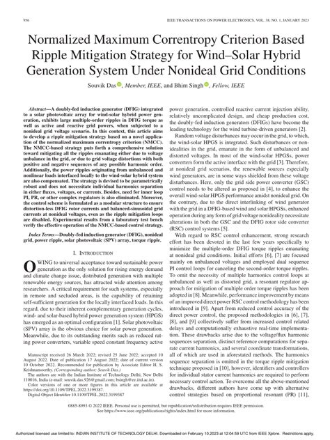 pdf normalized maximum correntropy criterion based ripple mitigation strategy for wind solar