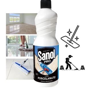 Limpa Porcelanato Sanol Pro 1Litro Shopee Brasil
