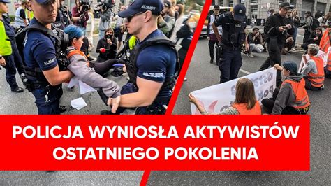 Wynieśli ich siłą Aktywiści z Ostatniego Pokolenia znowu przykleili