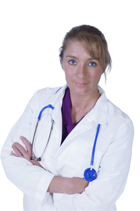 Beautiful And Confident Female Doctor Stethoscope White Medical