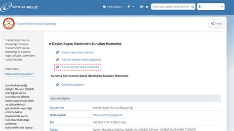Nerede oy kullanacağım Seçmen kaydı sorgulama ekranı e devlet