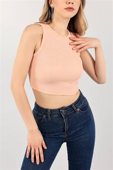 Pudra Fitilli Kolsuz Crop 108336 ModamızBir Modamizbir