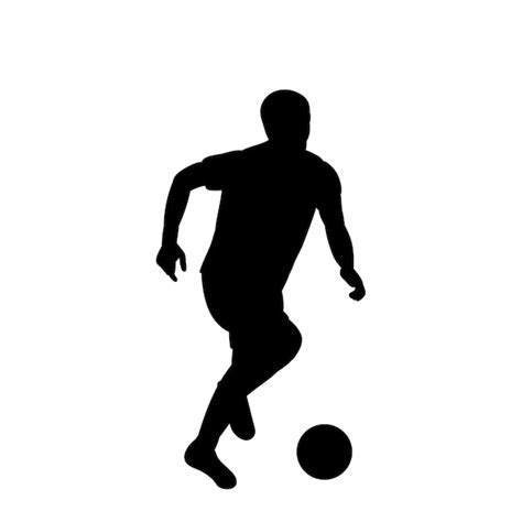Fondo Blanco Silueta Negra De Un Hombre Corriendo Vector Premium