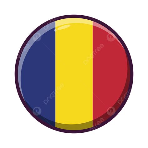 Chad Vector Art PNG Round Country Flag Chad Round Flag Chad PNG