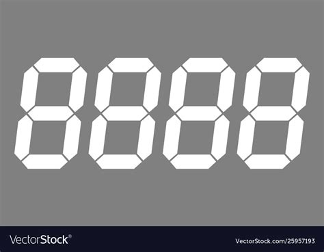 Digital Numbers Price Royalty Free Vector Image
