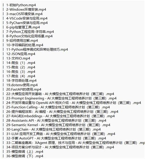ai大模型全栈工程师 视频教程 下载 python知识分享网