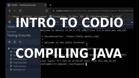 intro to codio and compiling in java youtube