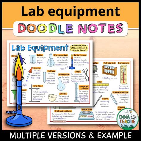 Lab Equipment Doodle Notes Emmatheteachie