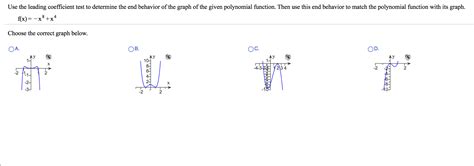 solved use the leading coefficient test to determine the end