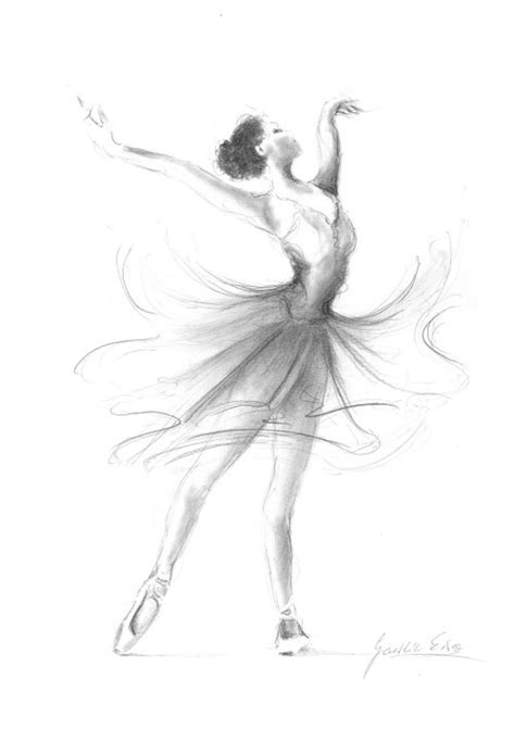 Estampe De Ballerine Croquis De Ballerine Impression De Dessin